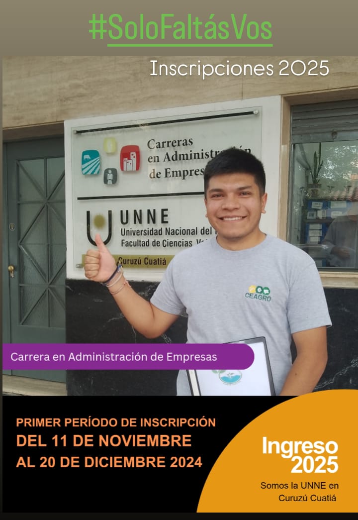 Primer período de inscripción para el Ingreso 2025 - Facultad de Ciencias Veterinarias